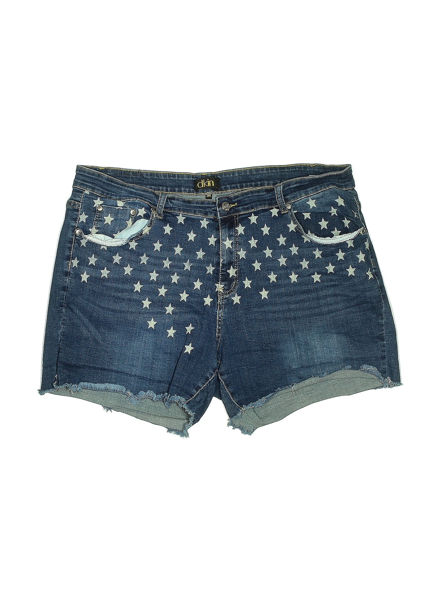 DKIN Stars Blue Denim Shorts Size 24 (Plus) - 36% off | ThredUp