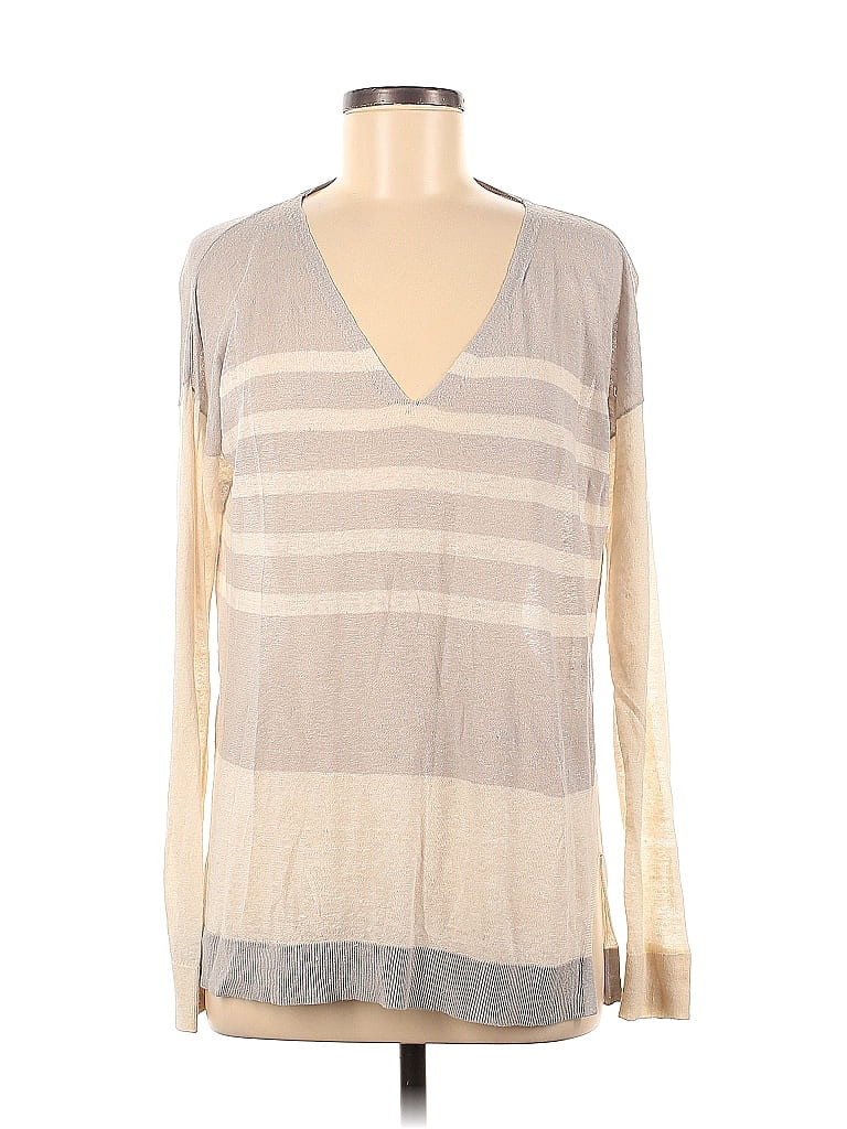 Club Monaco Color Block Stripes Tan Gray Pullover Sweater Size M - 86% ...