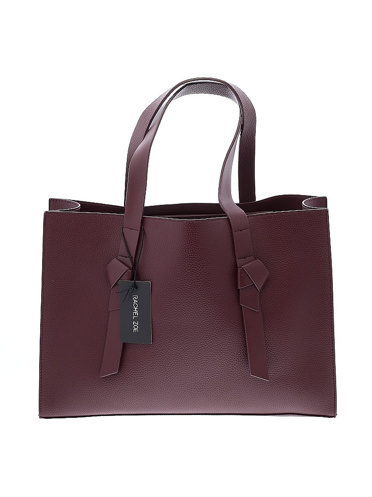 Rachel Zoe 100% Polyvinyl Chloride Solid Maroon Burgundy Tote One Size ...