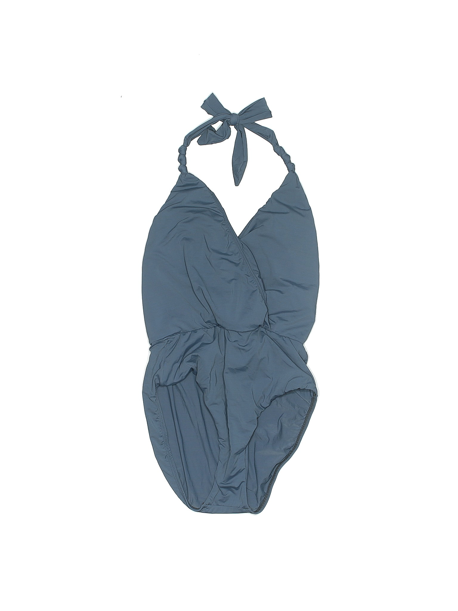 Vix By Paula Hermanny Solid Blue One Piece Swimsuit Size Sm Estimated