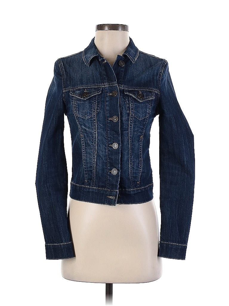 mavi Solid Blue Denim Jacket Size XS - 73% off | ThredUp