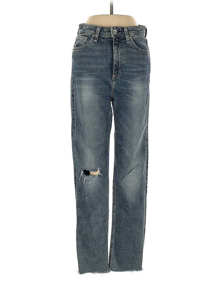 Rag & Bone Solid Blue Jeans 25 Waist - 78% off | ThredUp