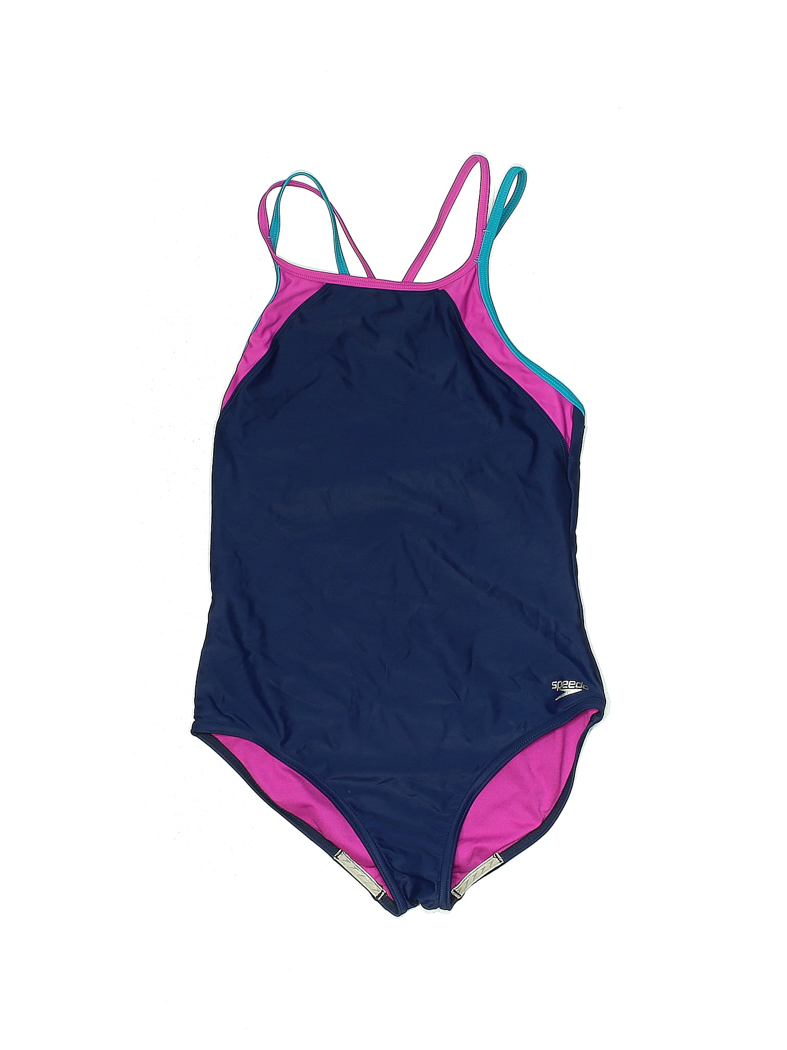 Speedo Solid Navy Blue One Piece Swimsuit Size 16 - 32% off | ThredUp