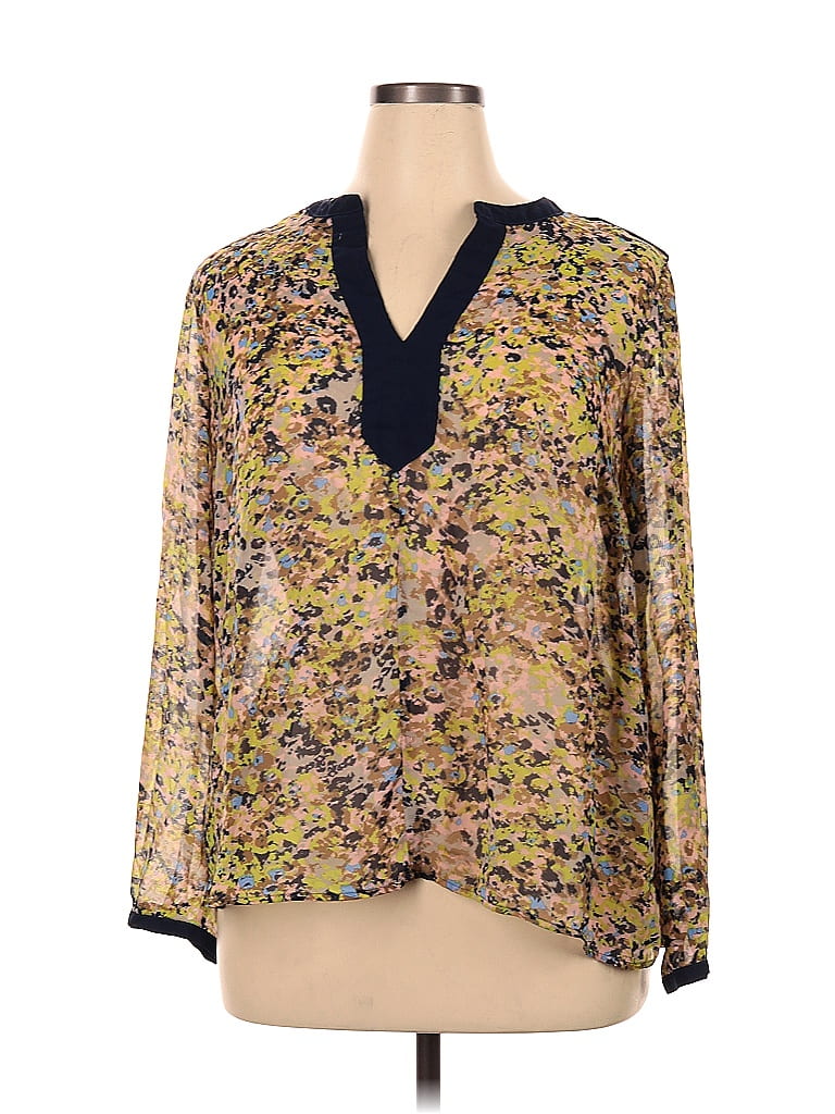 Assorted Brands 100% Polyester Gold Long Sleeve Blouse Size 1X - 84% off | ThredUp