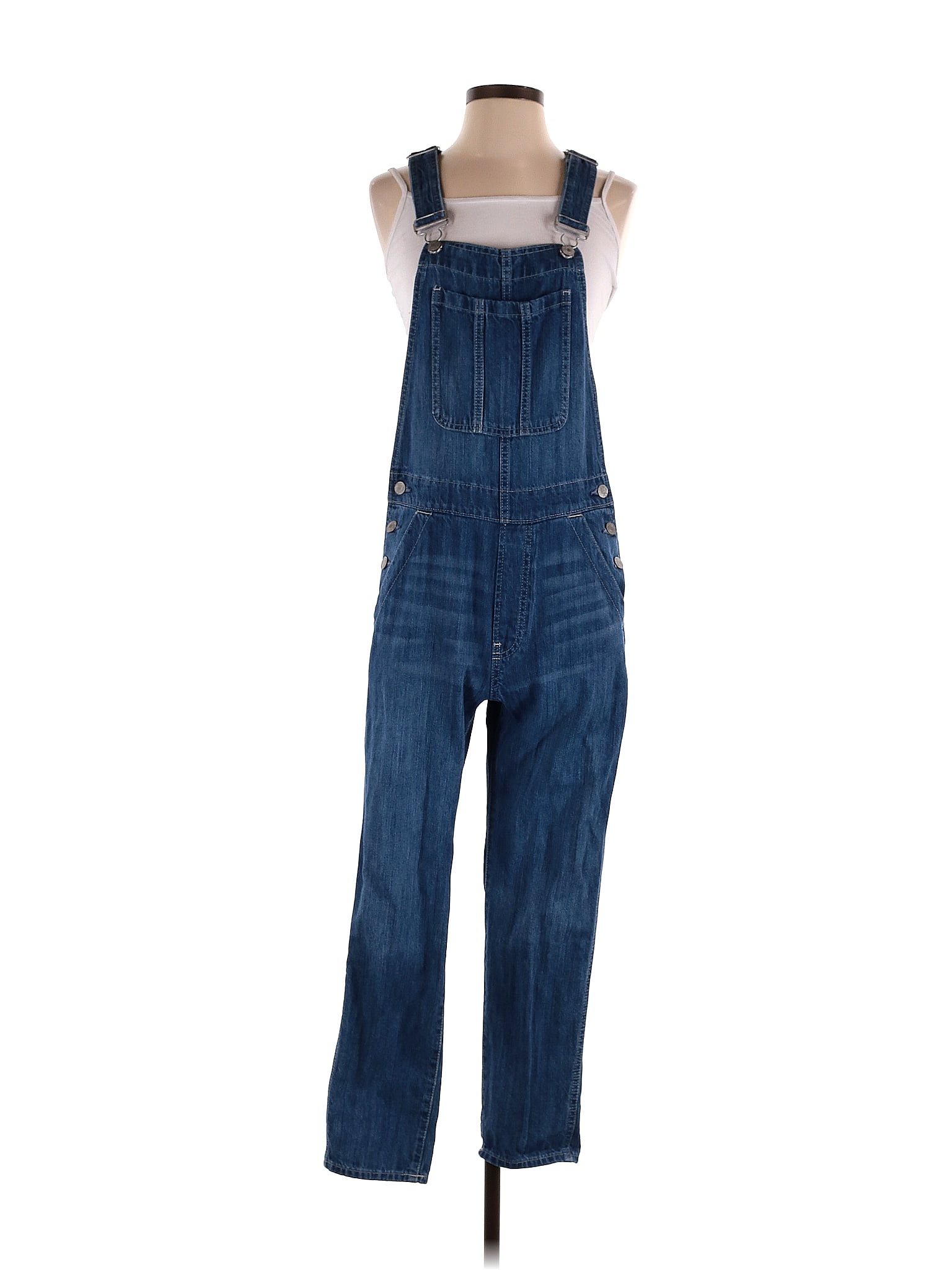 Gap 100% Cotton Solid Blue Overalls Size XS - 52% off | ThredUp