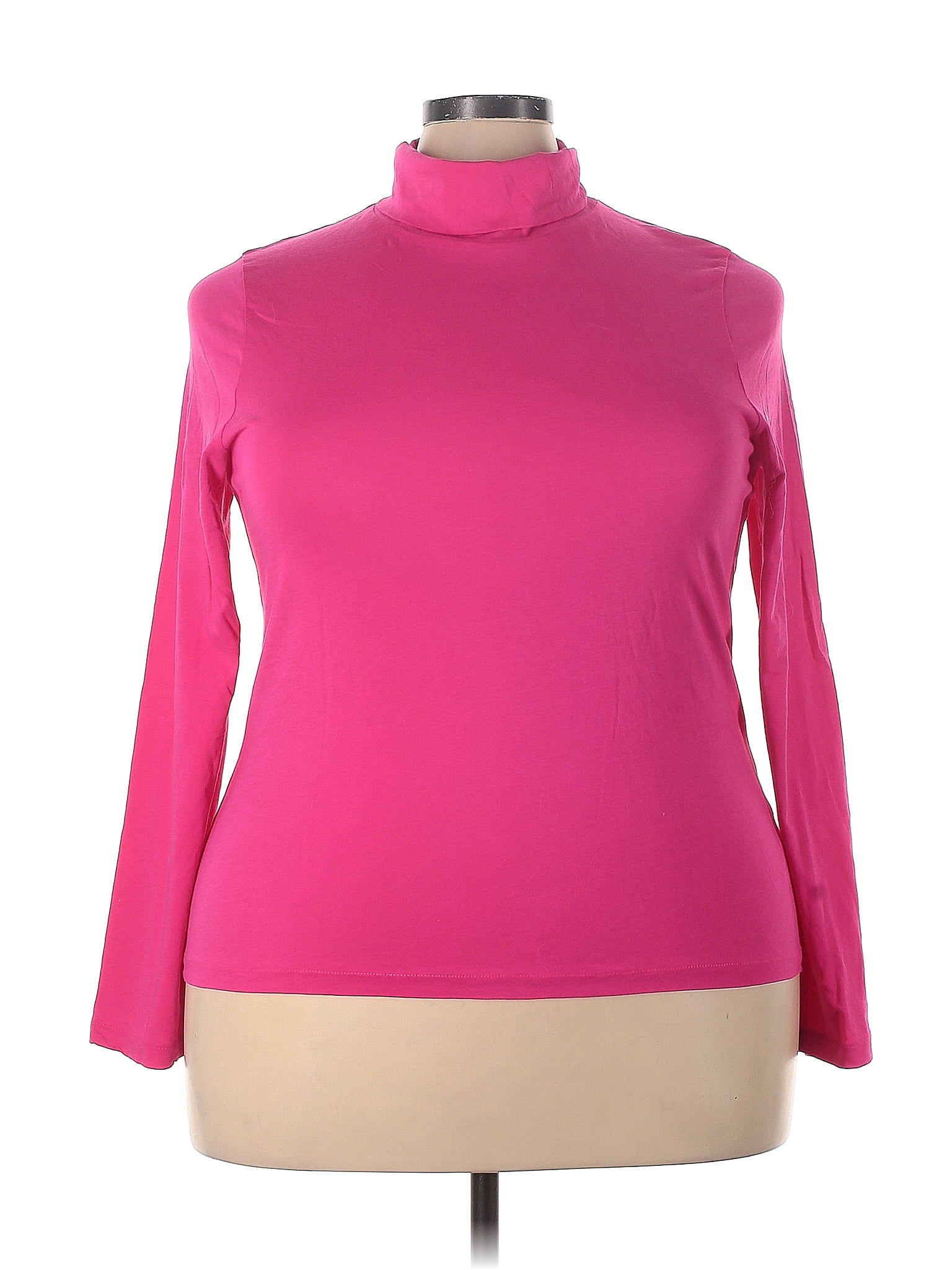 J.Crew 100% Cotton Solid Pink Long Sleeve Turtleneck Size 3X (Plus) - 64% off | ThredUp