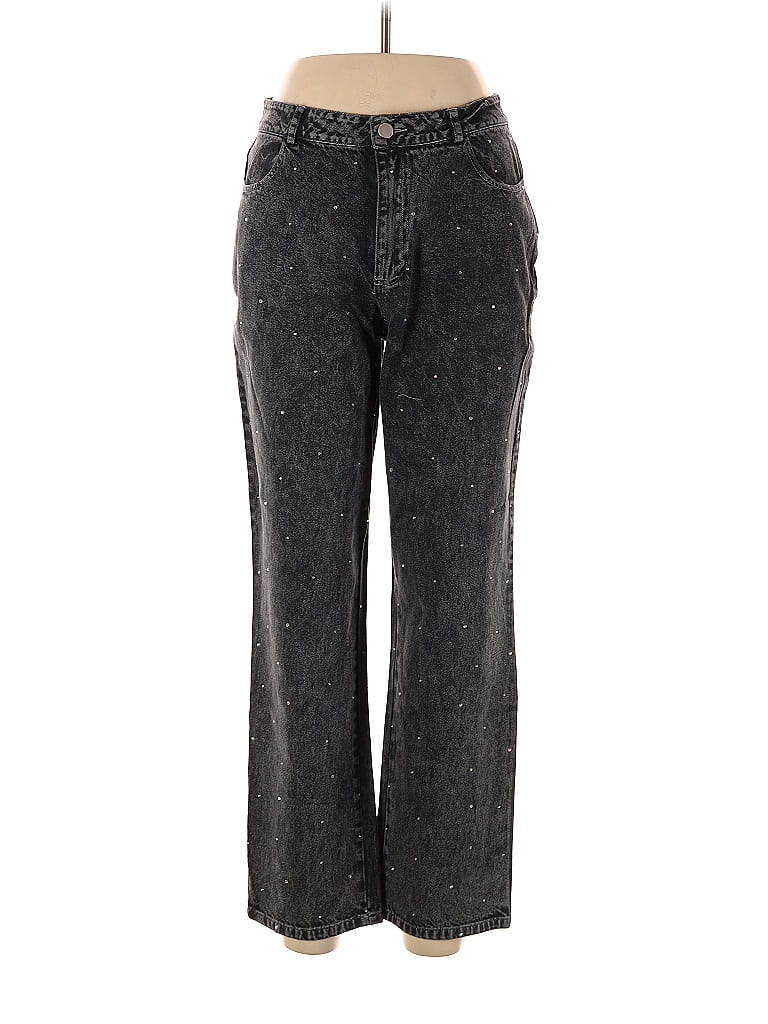 Le Lis 100% Cotton Gray Jeans Size L - 68% off | ThredUp