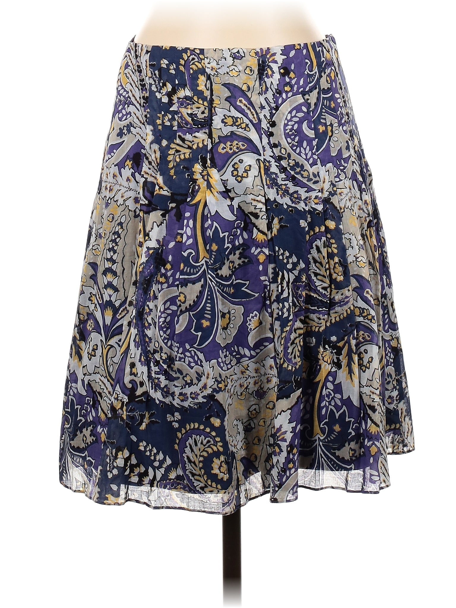 Tahari 100 Cotton Multi Color Purple Casual Skirt Size 2 76 Off