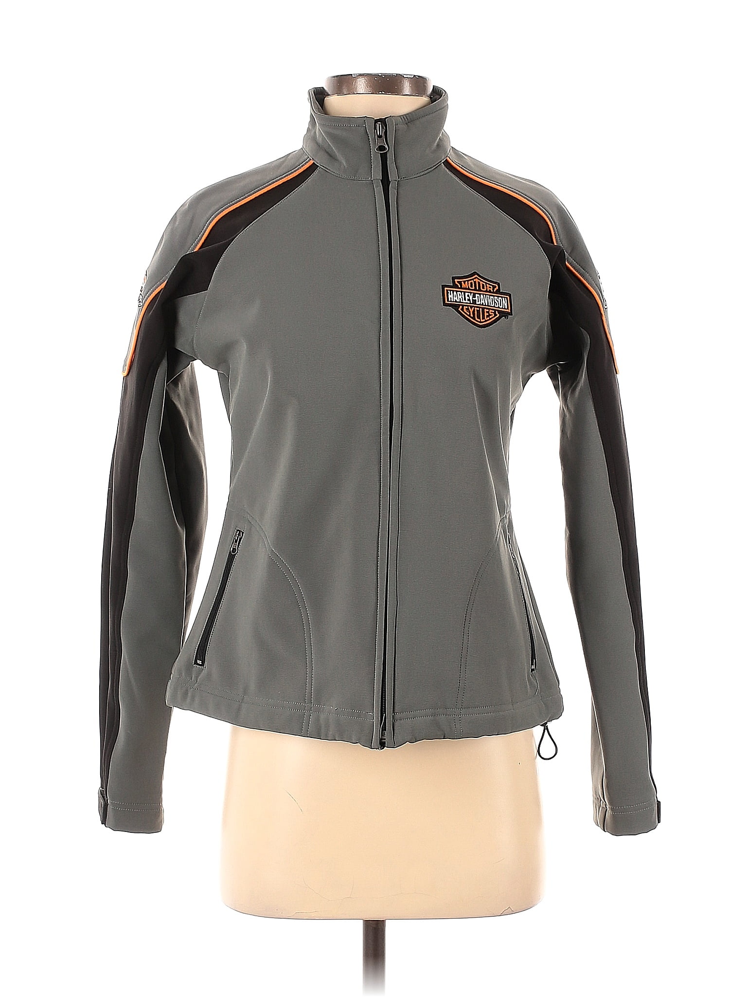 Harley Davidson 100% Polyester Gray Track Jacket Size S - 79% off | ThredUp
