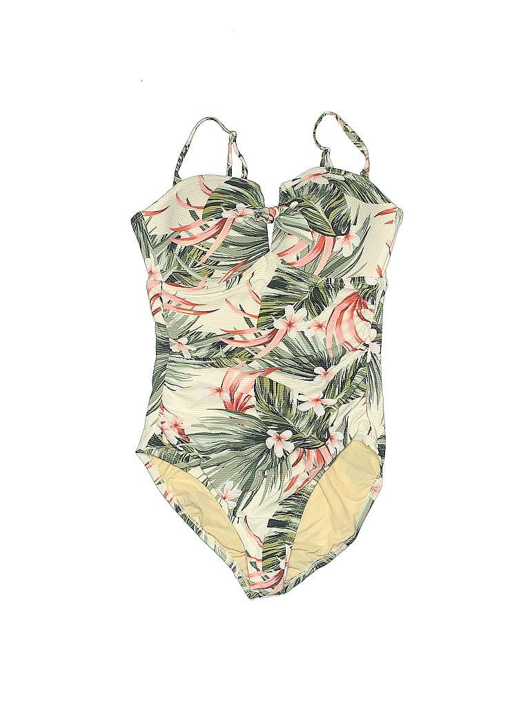 Kona Sol Tropical Multi Color Ivory One Piece Swimsuit Size M - 32% off ...