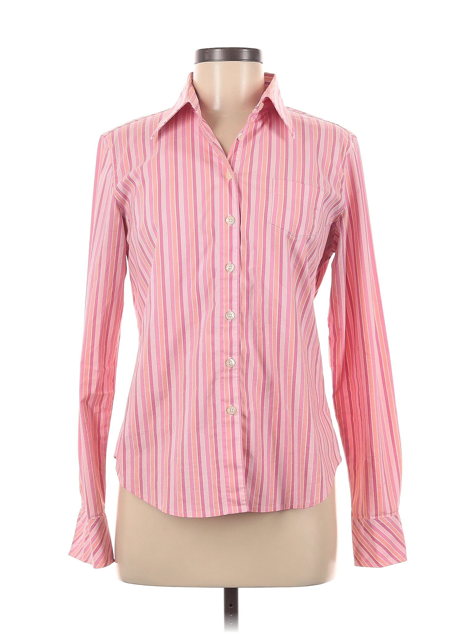 Lilly Pulitzer Stripes Pink Long Sleeve Blouse Size 8 74 Off Thredup