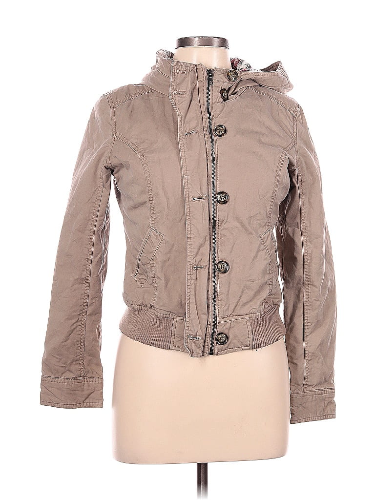 Love Tree 100% Cotton Solid Tan Jacket Size L - 50% off | ThredUp