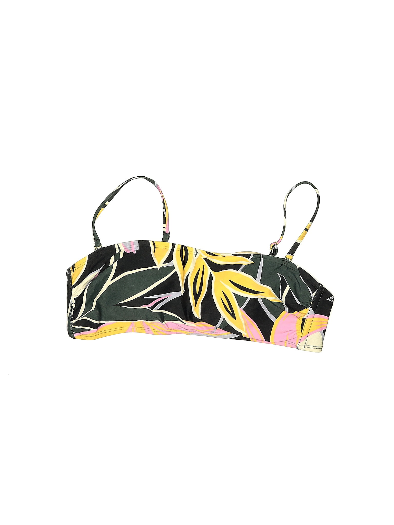 Kona Sol 100% Recycled Plastic Multi Color Yellow Swimsuit Top Size XL ...