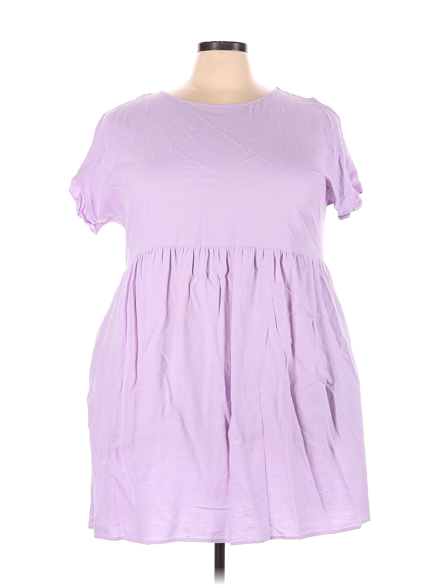 Sonoma Goods For Life Solid Lavender Purple Casual Dress Size Xxl 60