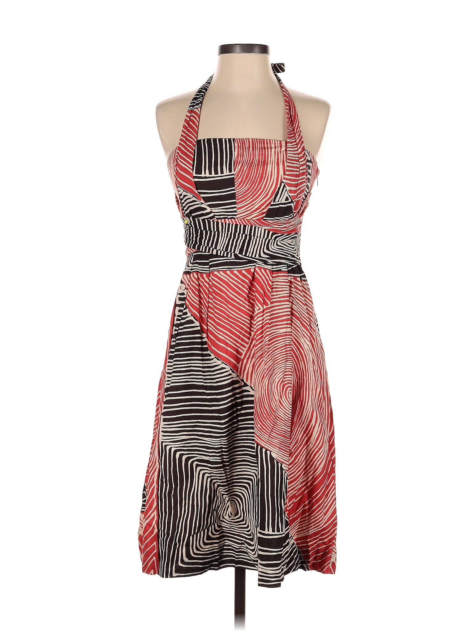 We Love Vera 100% Cotton Multi Color Red Cocktail Dress Size 2 - 64% ...