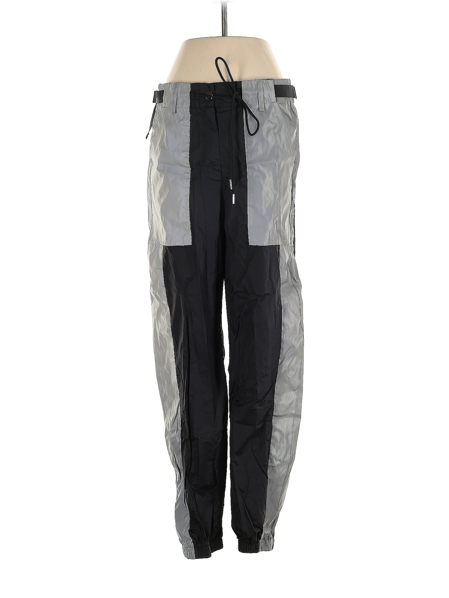 Hot & Delicious 100% Nylon Solid Multi Color Silver Track Pants Size S ...