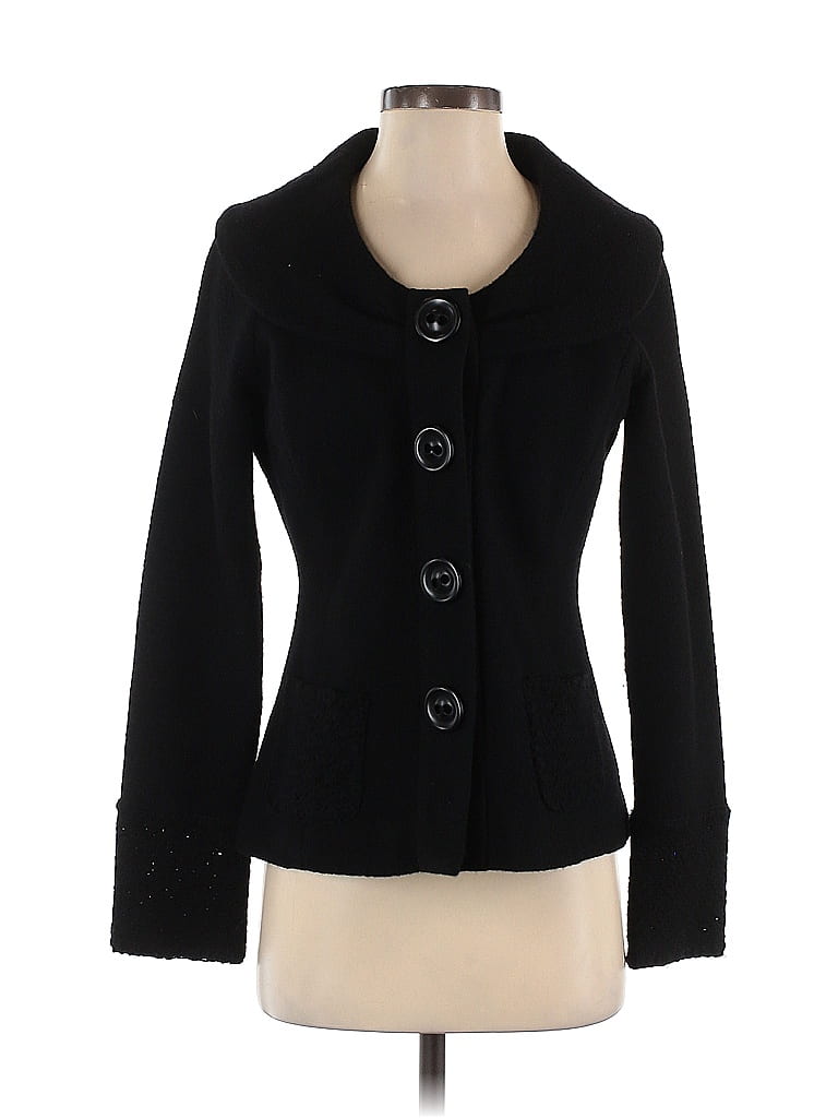 Classiques Entier 100% Merino Wool Solid Black Jacket Size S - 83% off ...