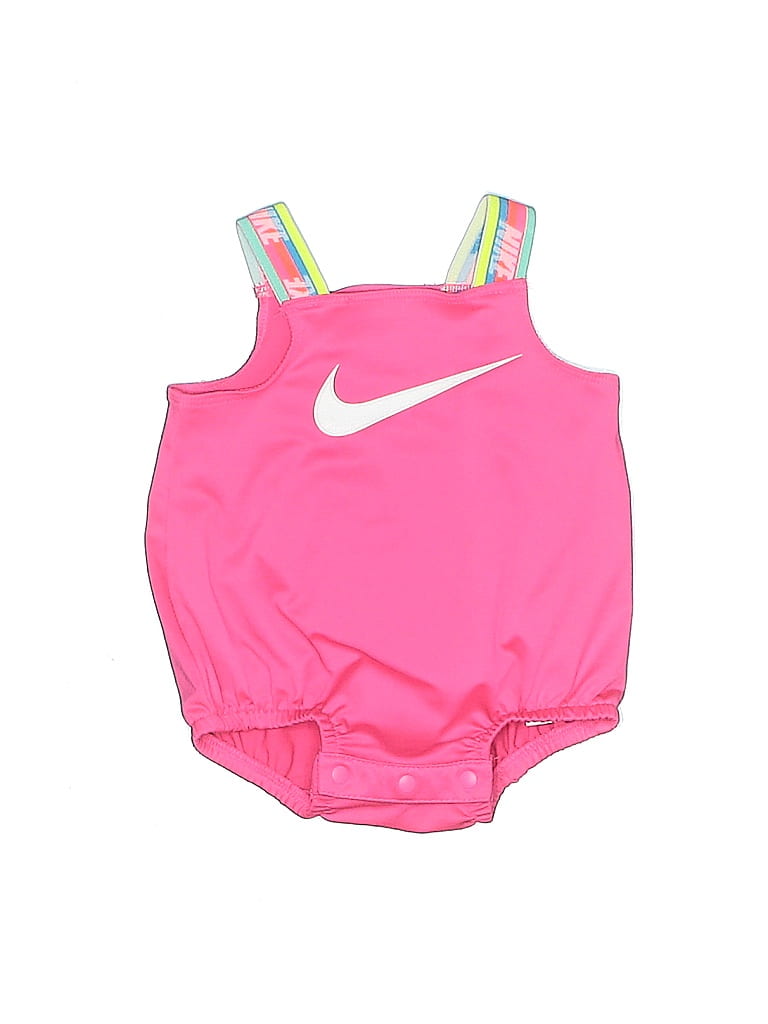 Nike Solid Pink One Piece Swimsuit Size 3 Mo 56 Off Thredup
