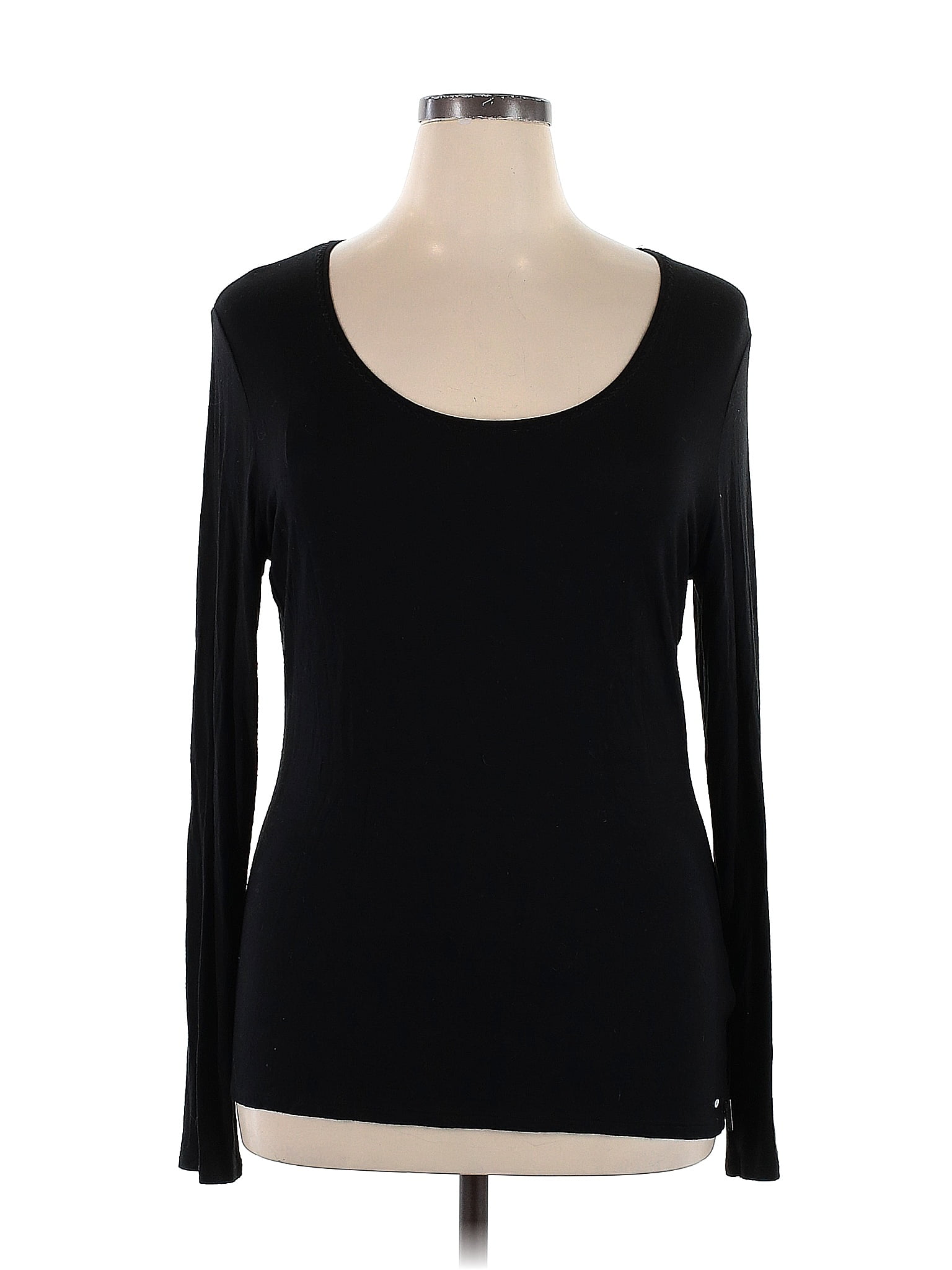 Tahari Solid Black Long Sleeve Top Size XL - 76% off | ThredUp