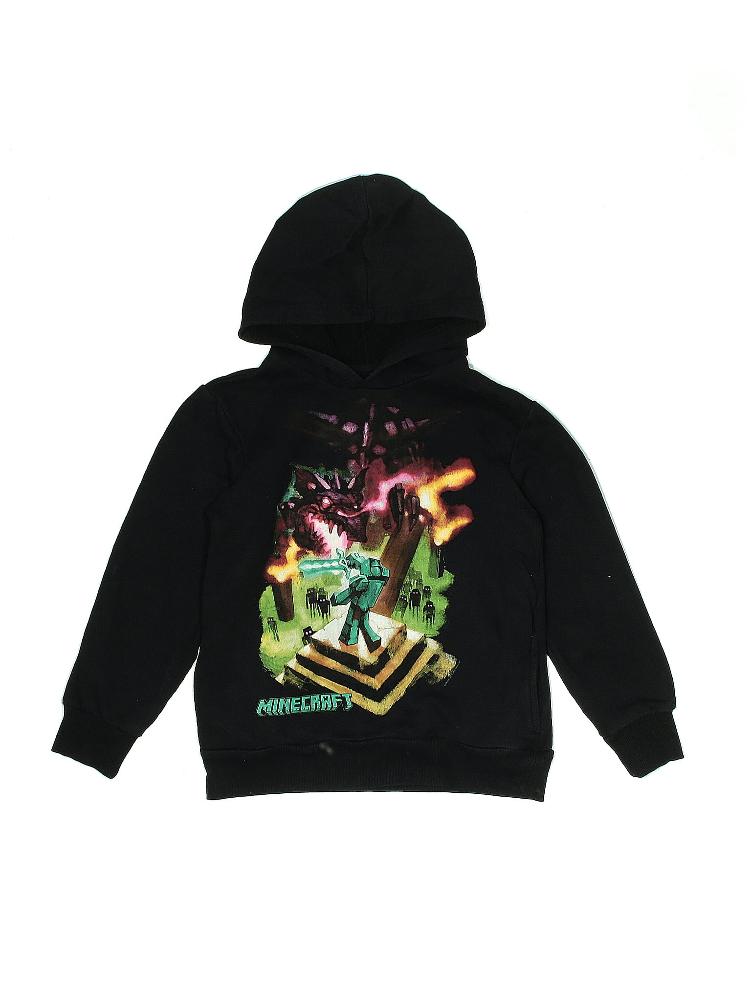 Minecraft Color Block Ombre Black Pullover Hoodie Size 10 - 12 - 40% ...