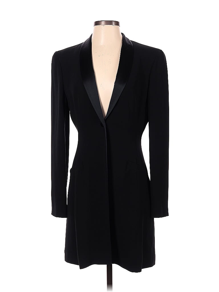 Giorgio Armani 100% Silk Solid Black Silk Blazer Size 40 (IT) - 84% off | ThredUp