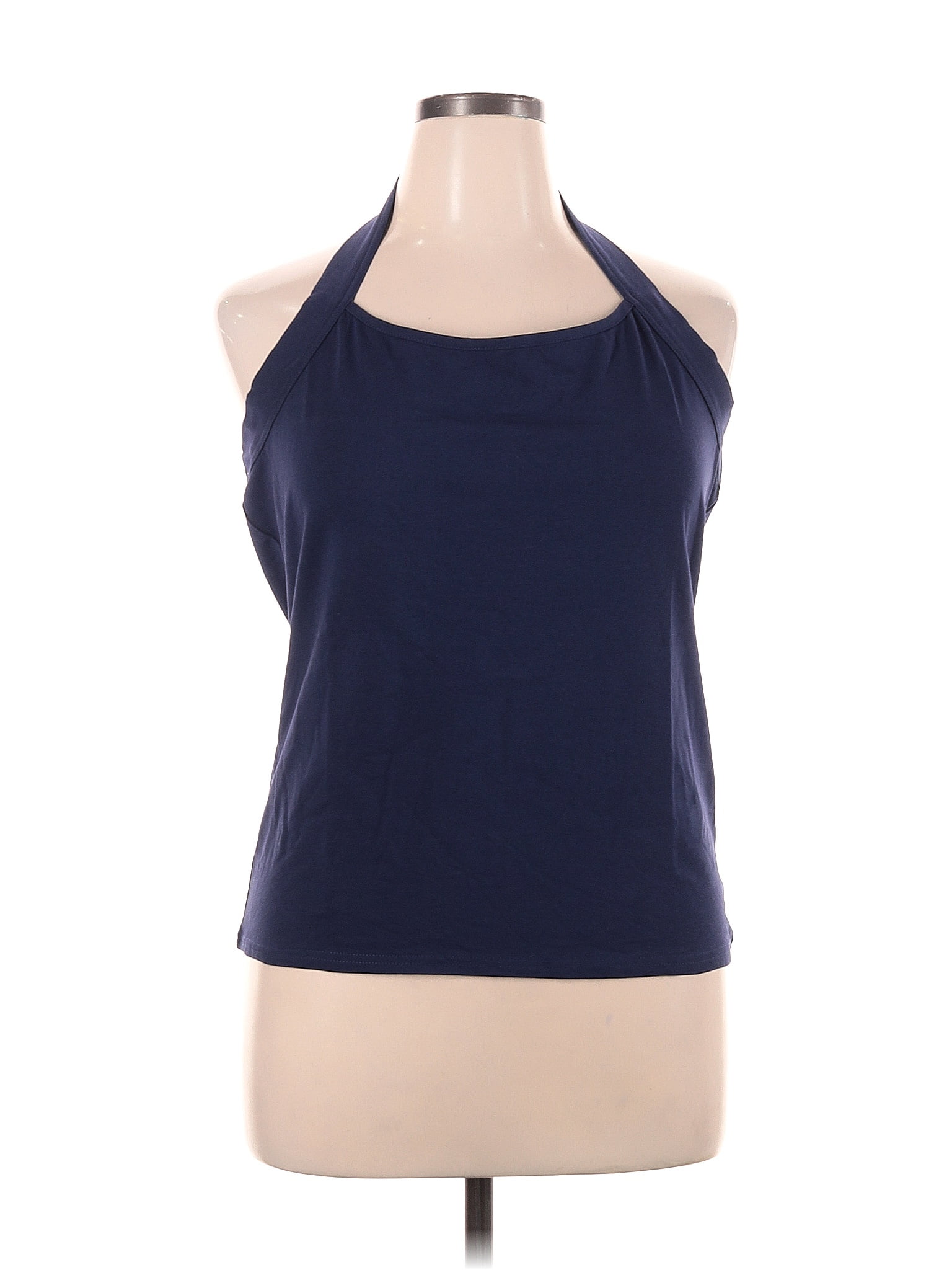 Venus Solid Navy Blue Halter Top Size 1X (Plus) - 21% off | ThredUp