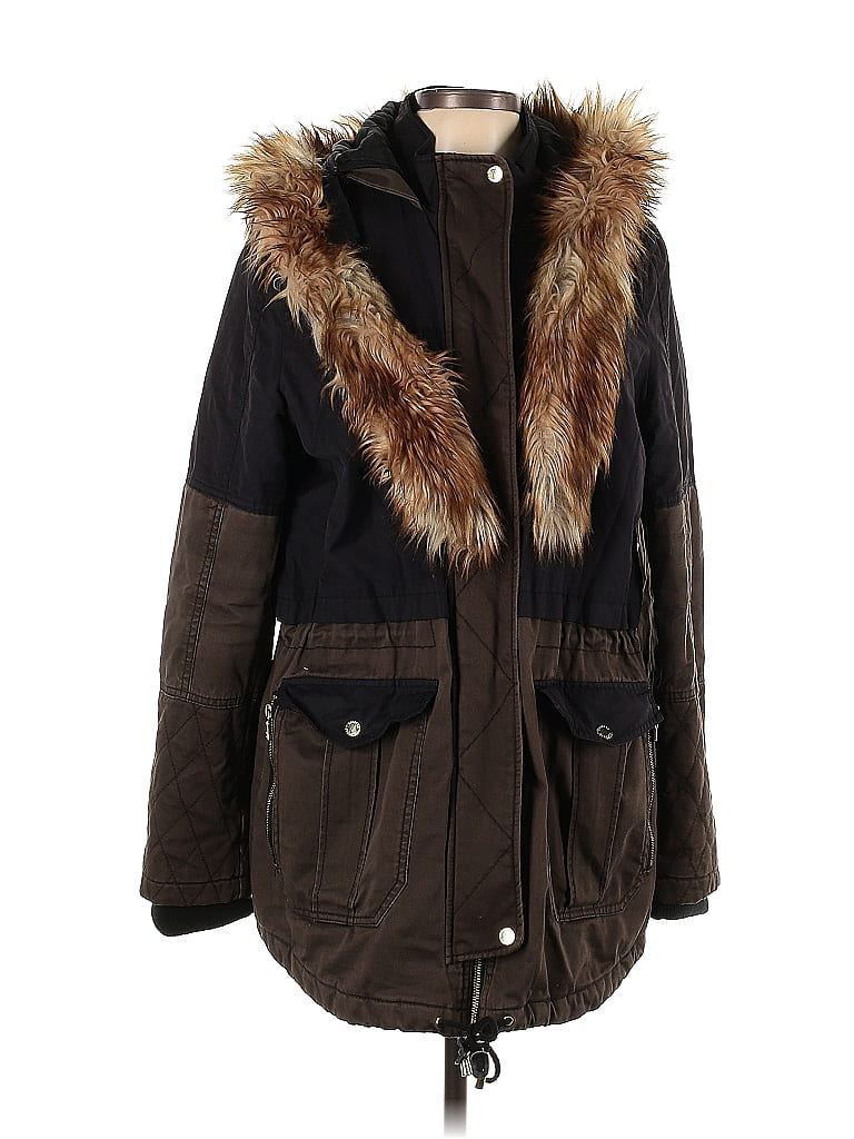 Express Solid Brown Jacket Size L - 65% off | ThredUp
