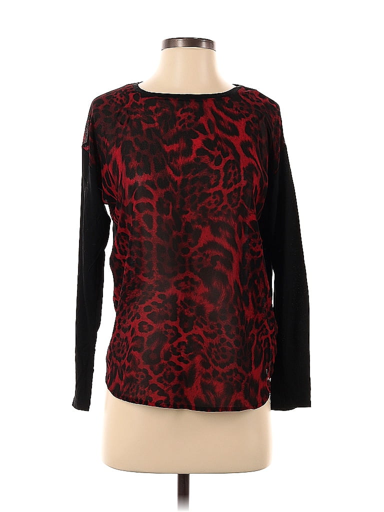 MICHAEL Michael Kors Color Block Red Long Sleeve Blouse Size XS - 72% ...