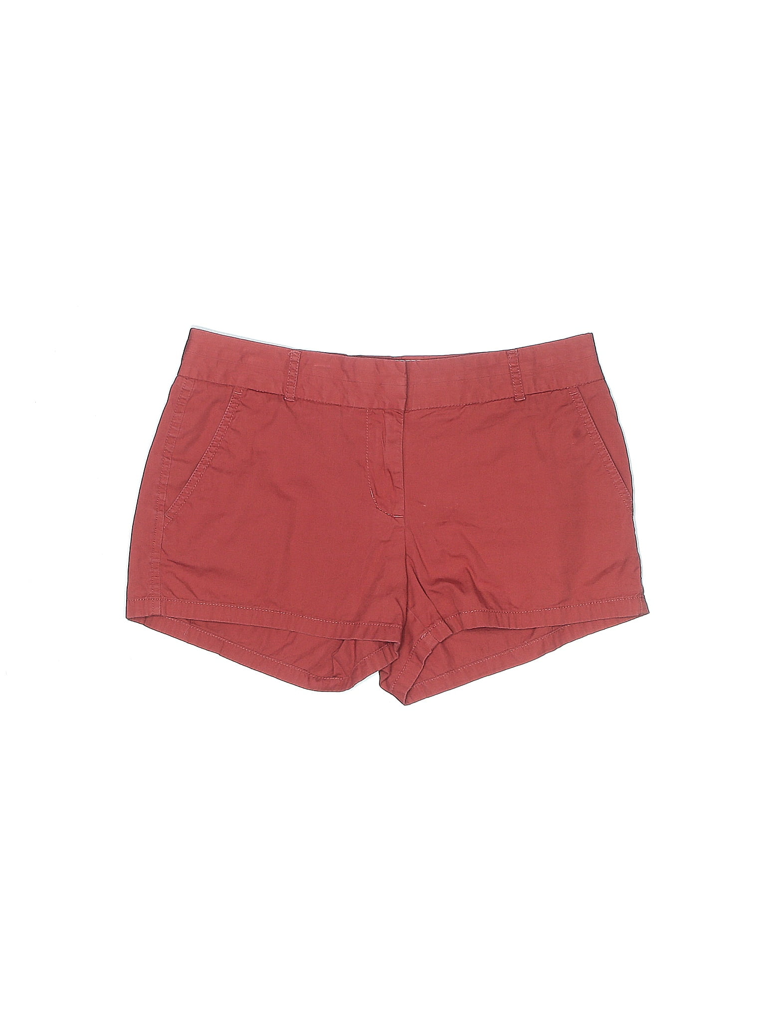 J.Crew Factory Store 100% Cotton Solid Red Khaki Shorts Size 4 - 61% ...