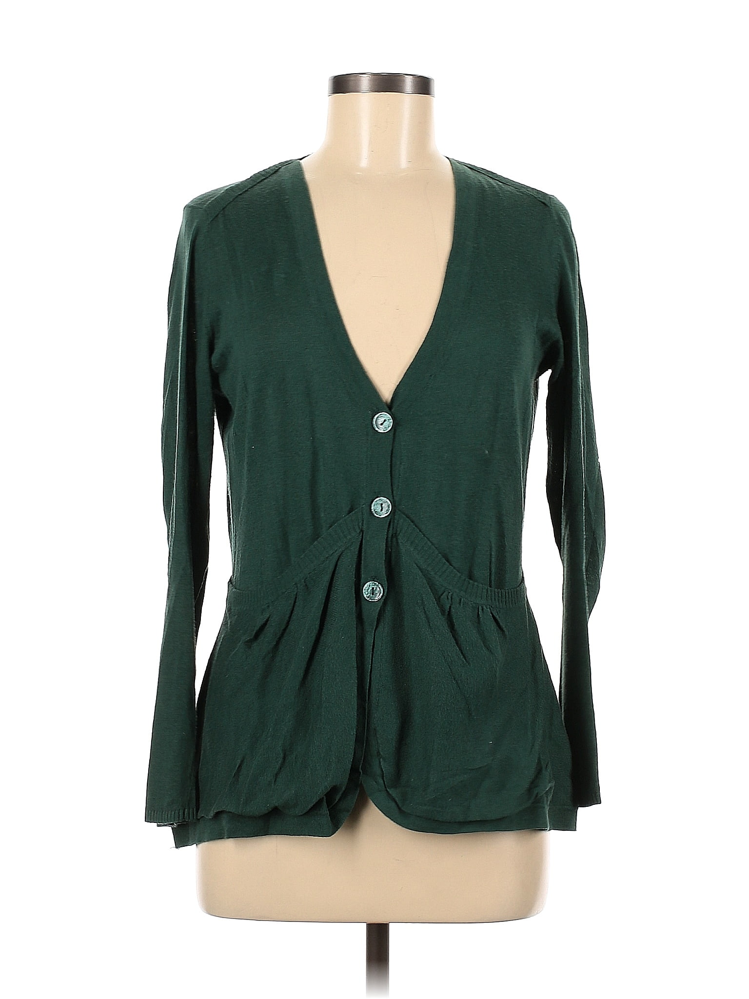 Rosie Neira Color Block Solid Green Cardigan Size M 77 Off Thredup