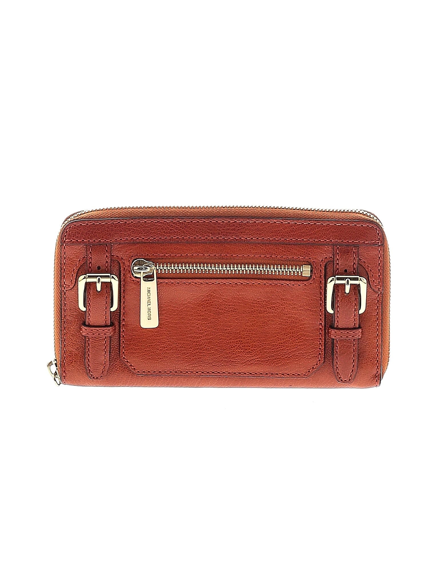 MICHAEL Michael Kors Solid Burnt Orange Brown Wallet One Size - 68% off ...