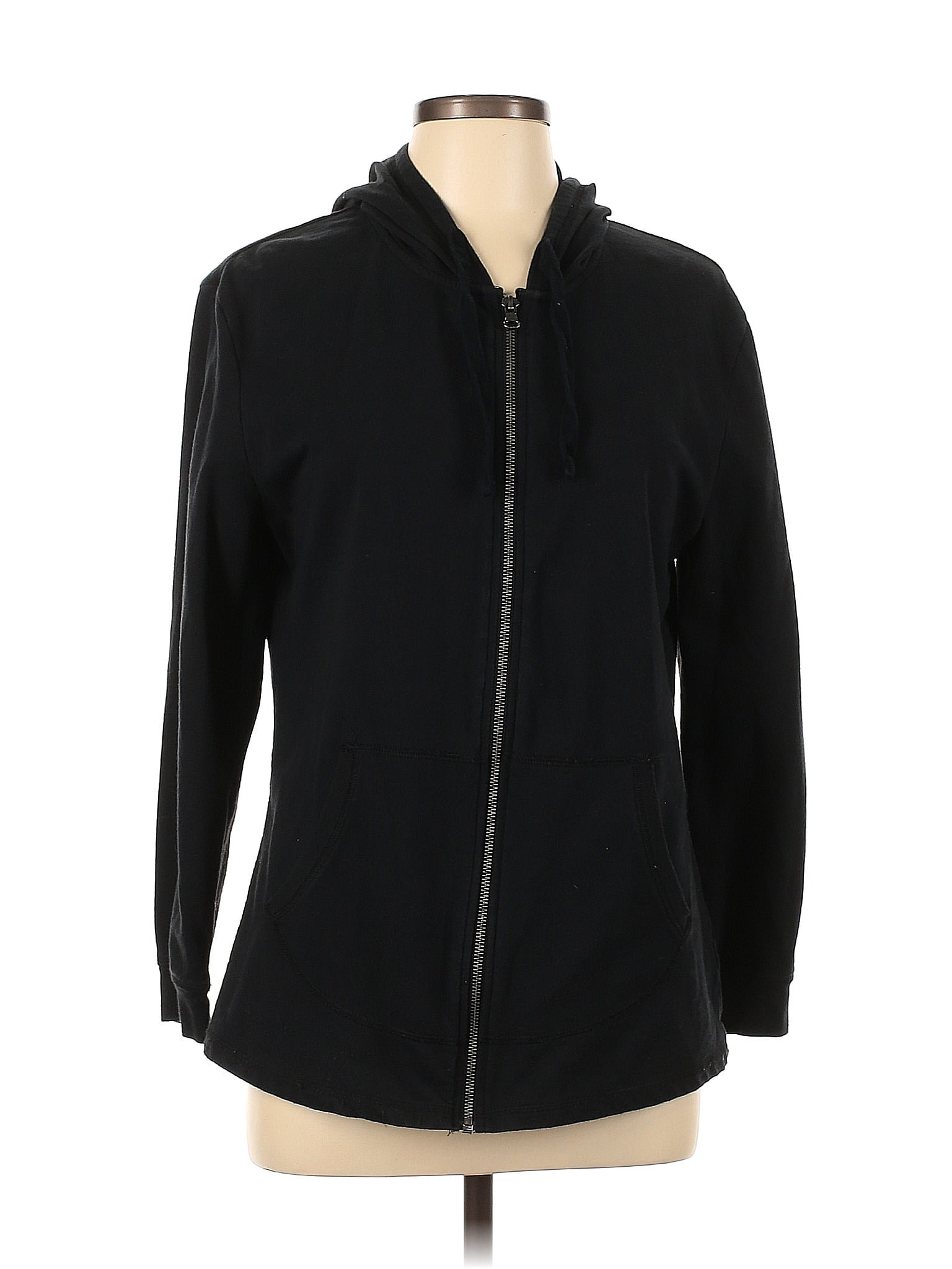 Hanes Solid Black Zip Up Hoodie Size L - 48% off | ThredUp