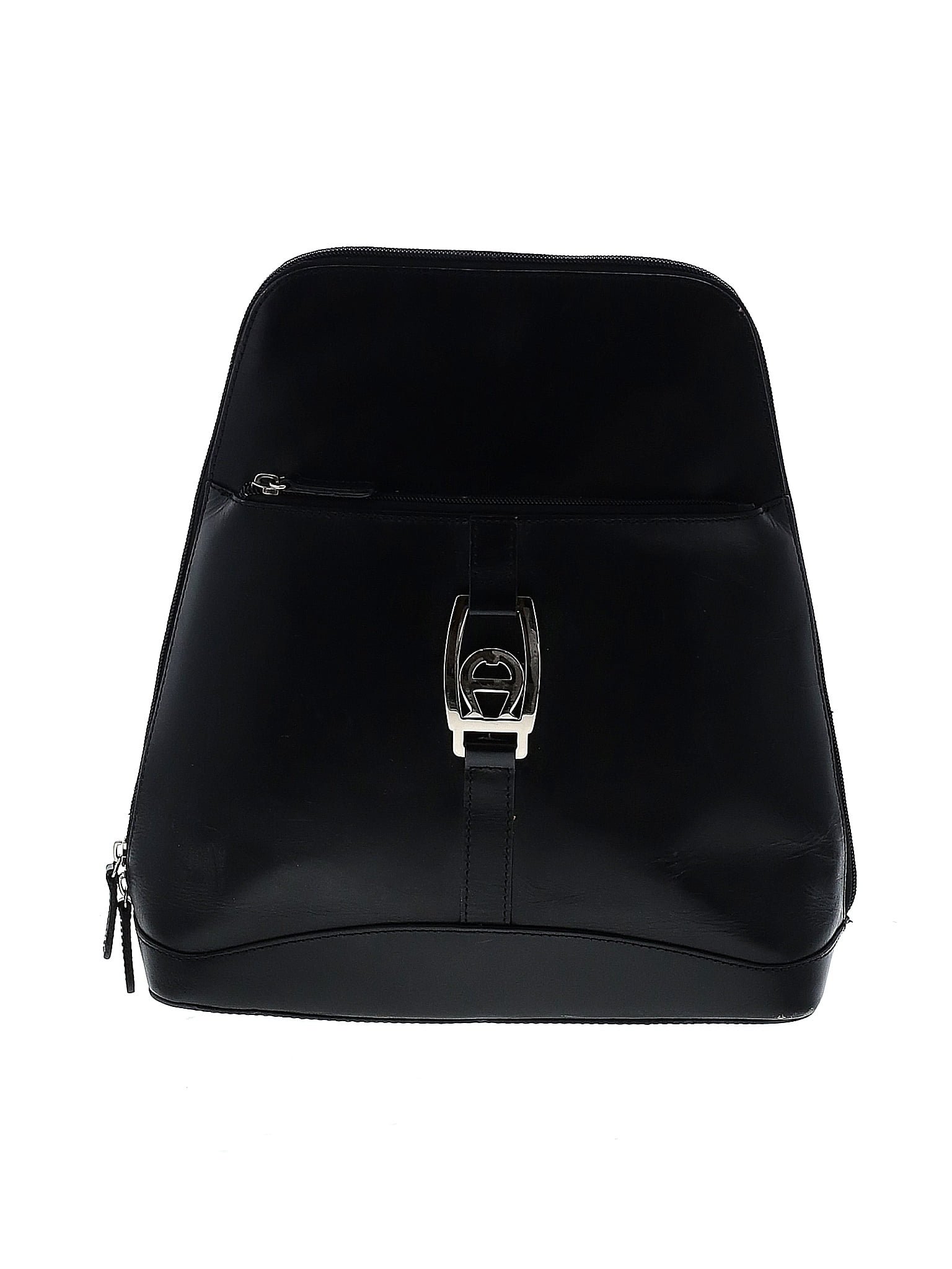 Etienne Aigner 100% Leather Solid Black Leather Backpack One Size - 82% ...