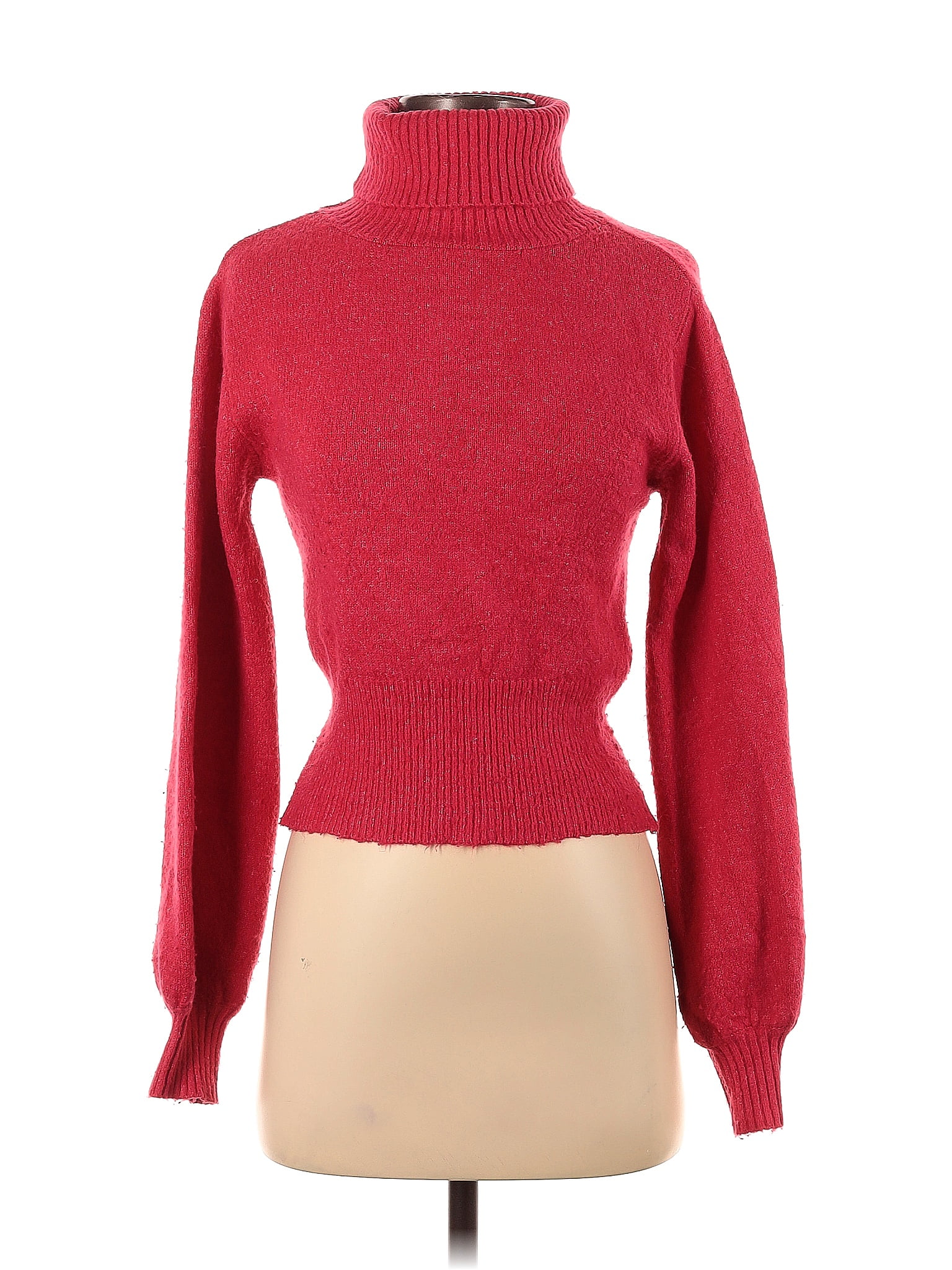 Dynamite Color Block Solid Red Turtleneck Sweater Size XS - 50% off ...