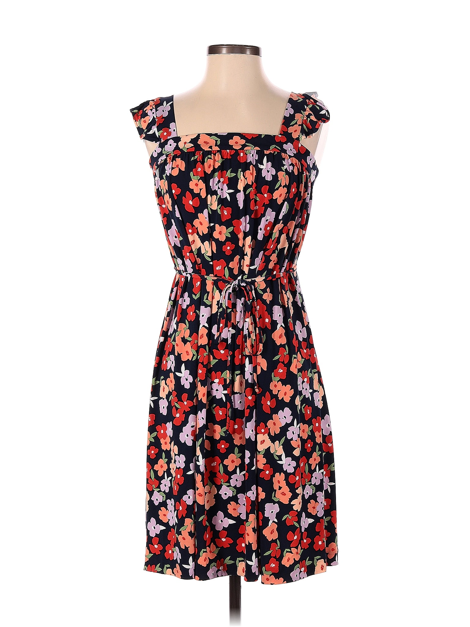 Ann Taylor Factory Floral Multi Color Red Casual Dress Size Xs 39