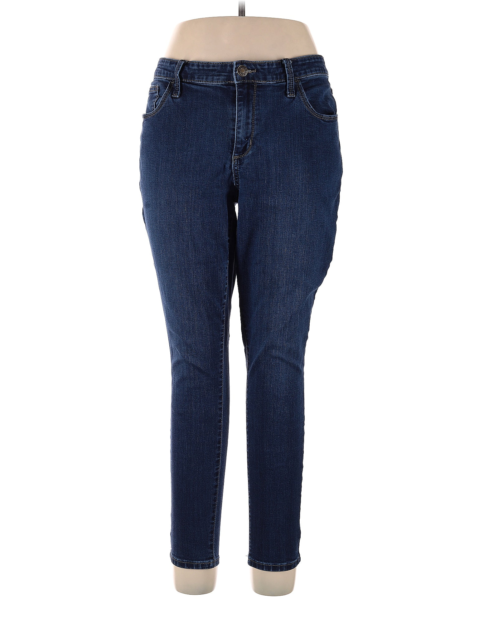 Ava & Viv Solid Blue Jeans Size 16 - 34% off | ThredUp
