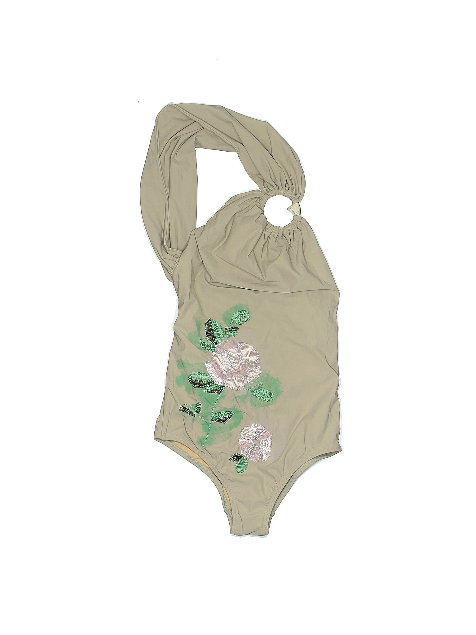 Rosa Cha Floral Tan One Piece Swimsuit Size S - 74% off | ThredUp