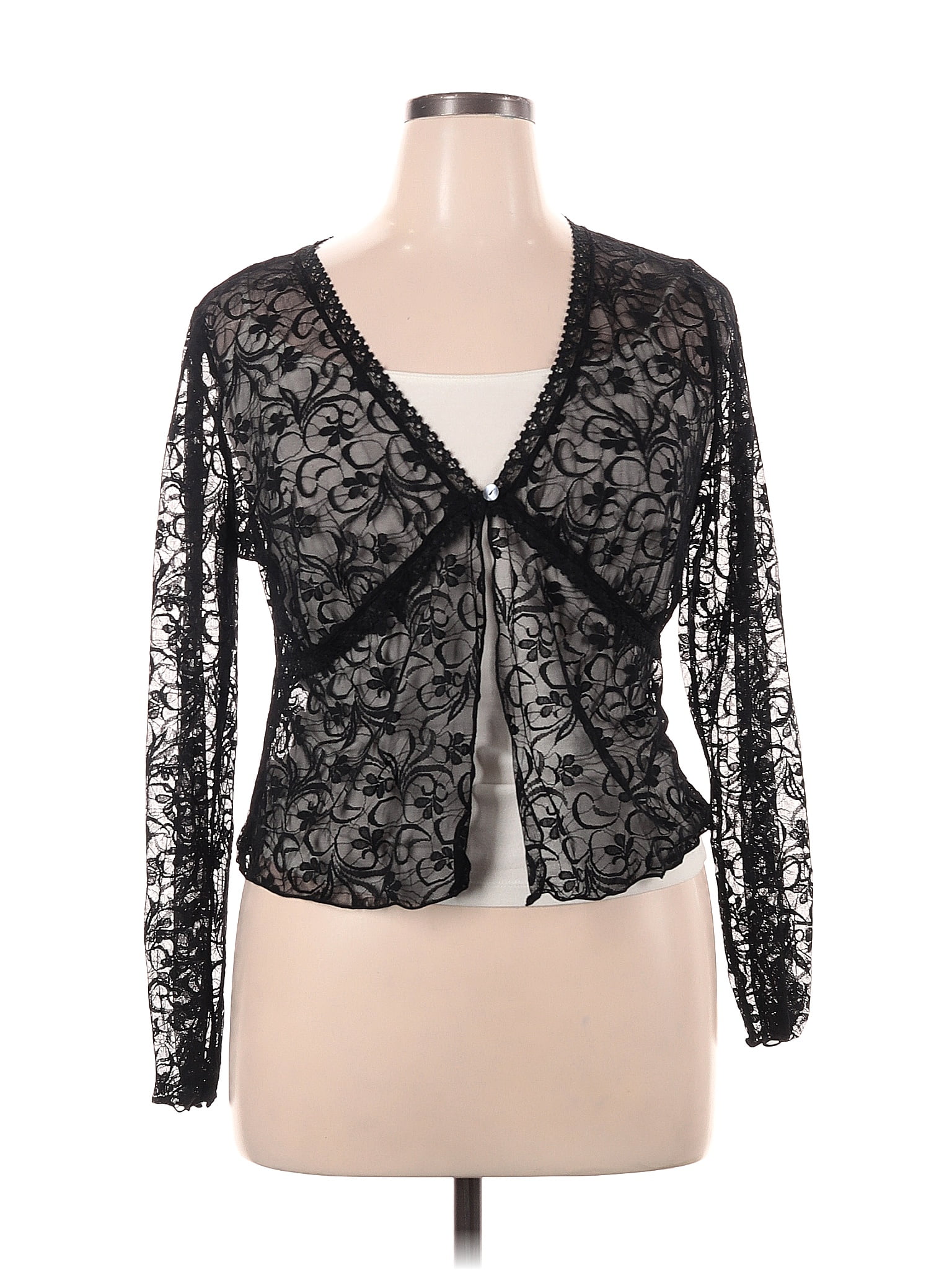 Travelsmith Paisley Black Long Sleeve Blouse Size XL (Petite) - 76% off ...
