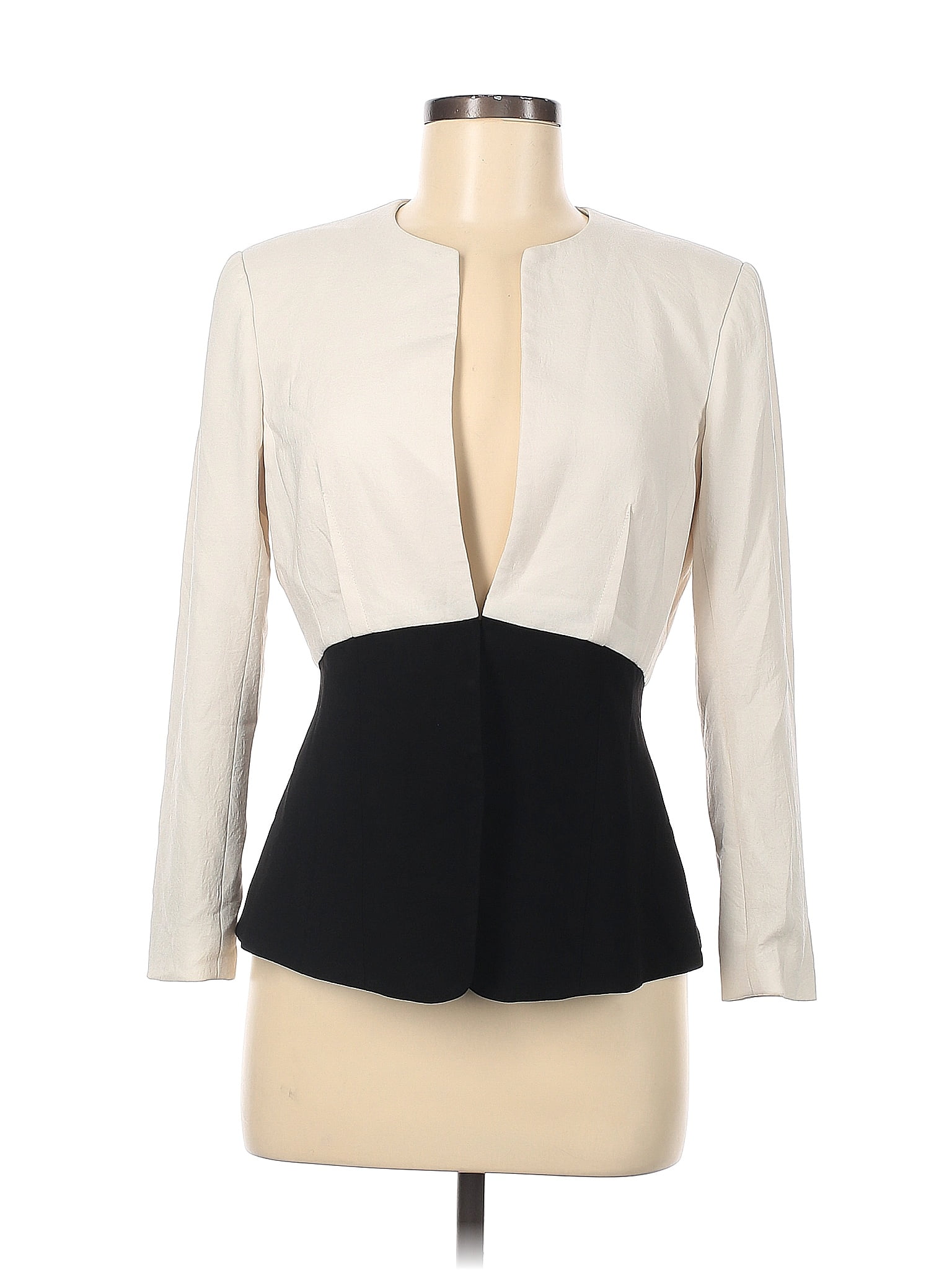 Iris Setlakwe Solid Ivory Blazer Size 6 - 80% off | ThredUp