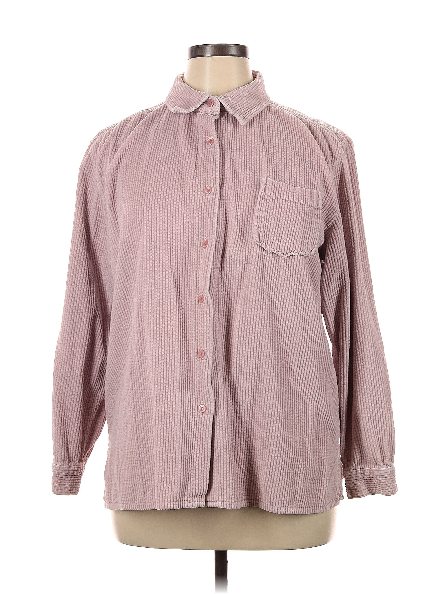 Chadwicks 100% Cotton Checkered-gingham Pink Long Sleeve Button-Down Shirt Size XL - 55% off ...
