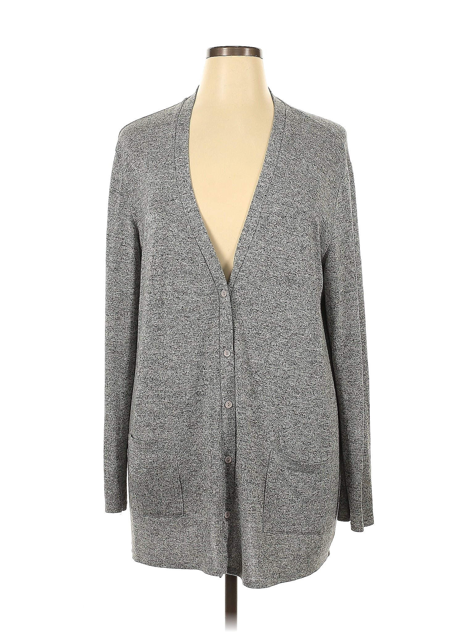Olivia Moon Color Block Marled Gray Cardigan Size XL - 68% off | ThredUp