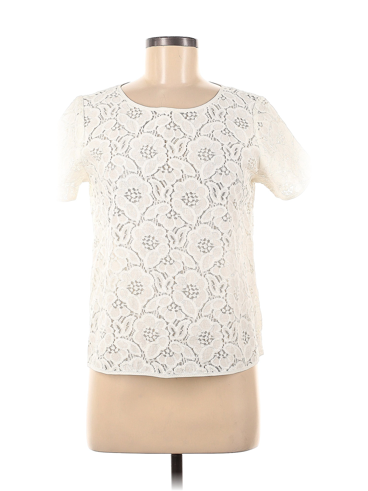 Ann Taylor LOFT Outlet Ivory Short Sleeve Top Size M (Petite) - 60% off ...