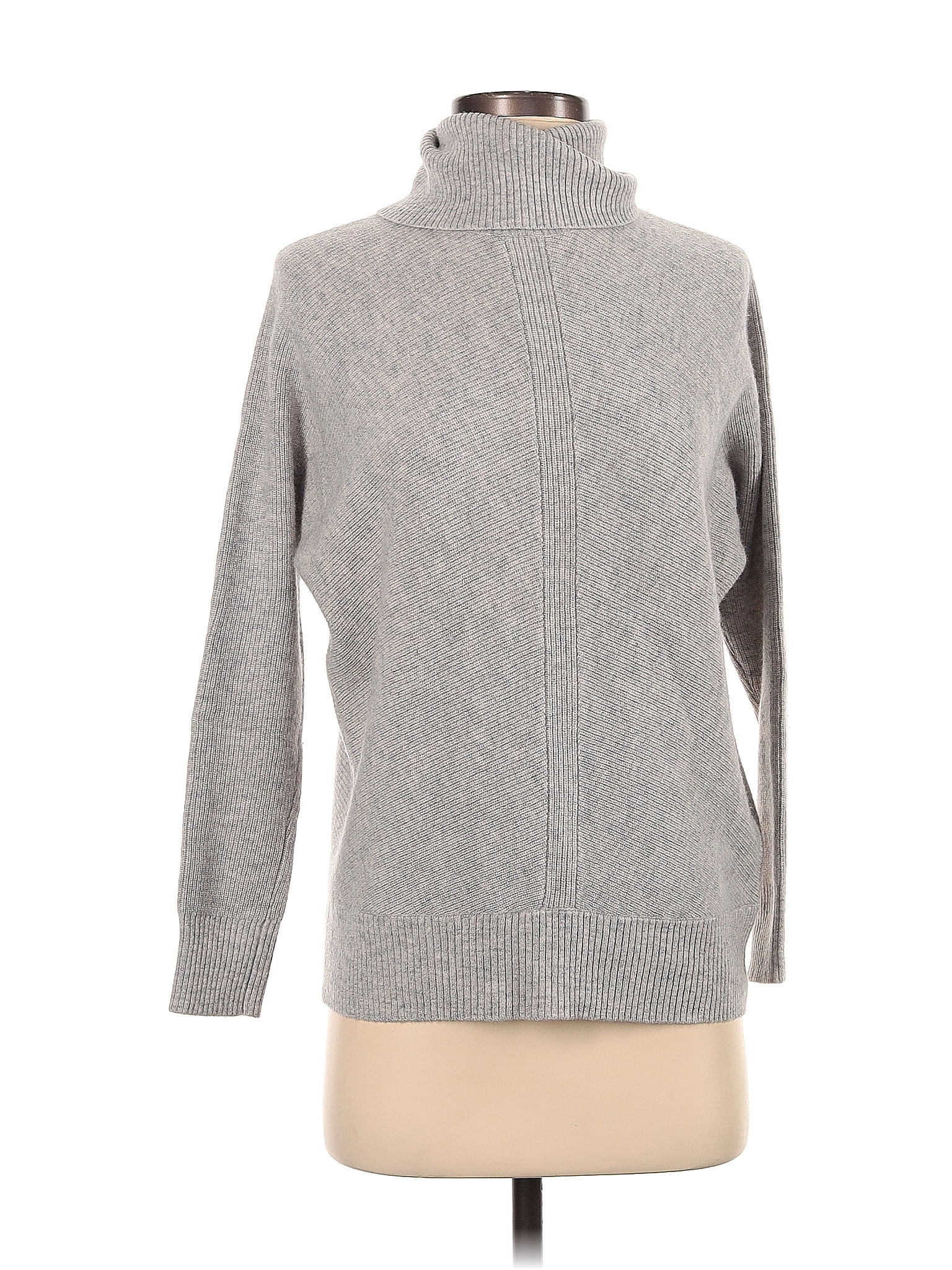 Nicole Miller New York 100% Cashmere Color Block Solid Gray Cashmere ...