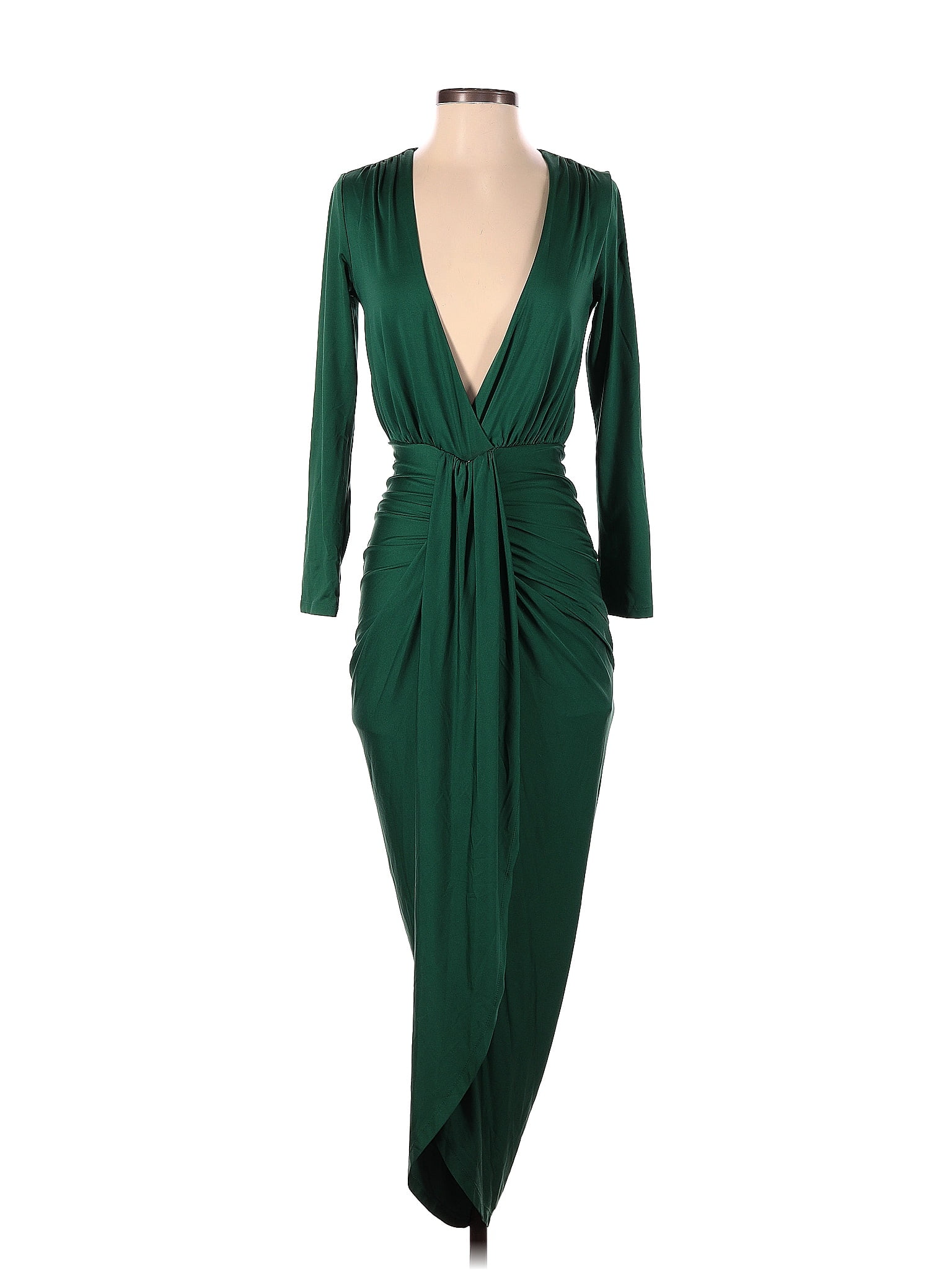 Agaci Solid Green Casual Dress Size S 47 Off Thredup