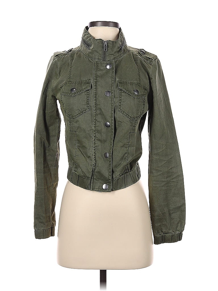 Rubbish Solid Green Jacket Size S - 64% off | ThredUp