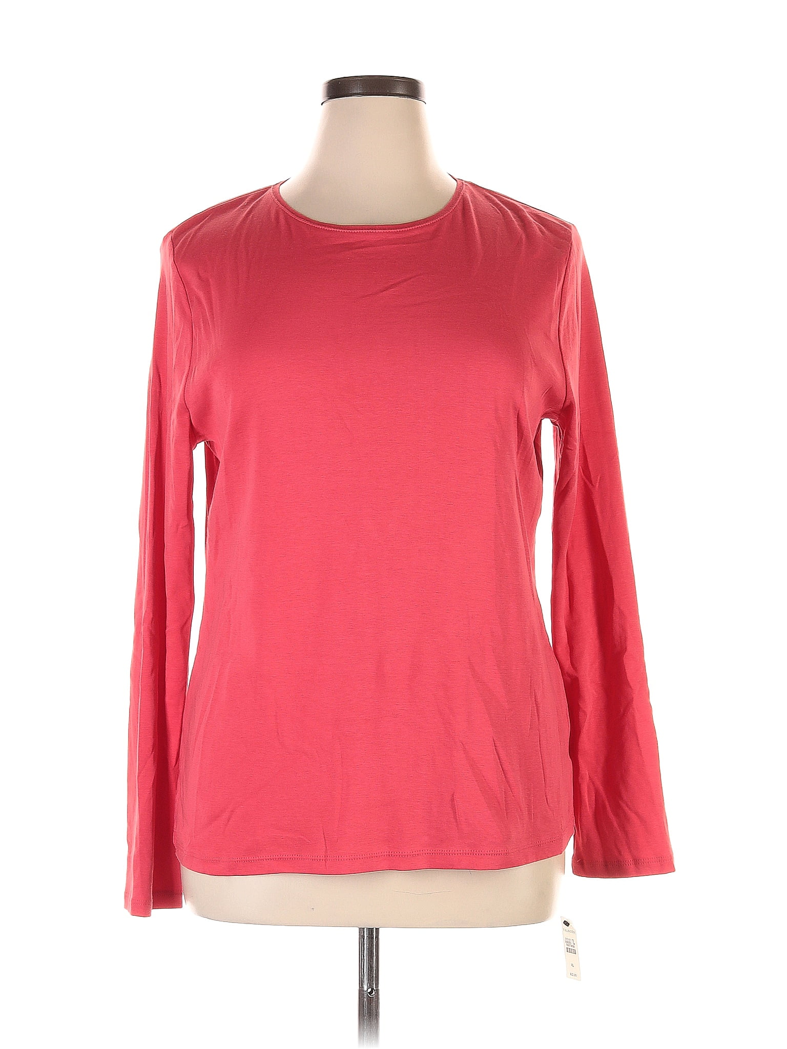 Talbots 100% Cotton Red Long Sleeve T-Shirt Size XL - 73% off | ThredUp