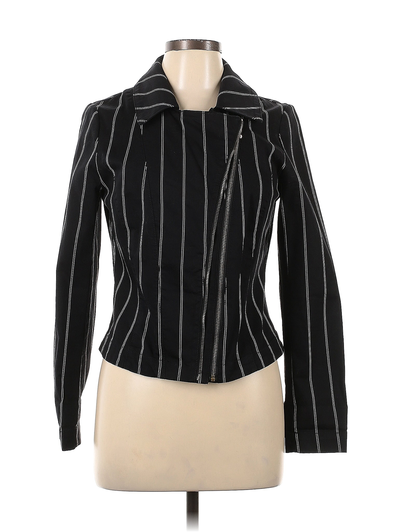 White House Black Market Stripes Black Jacket Size 10 - 73% off | ThredUp