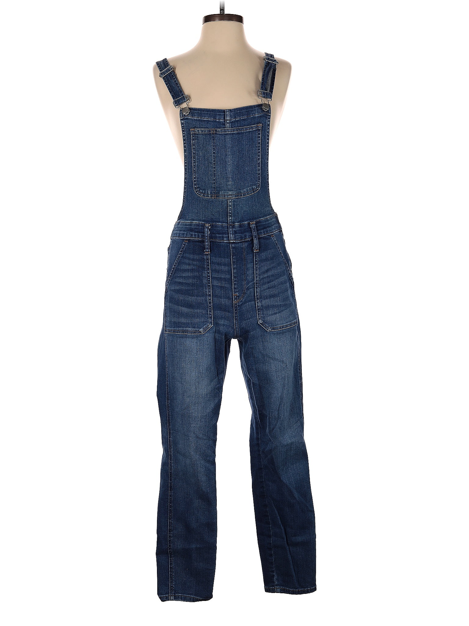Madewell Solid Blue Overalls Size M - 56% off | ThredUp