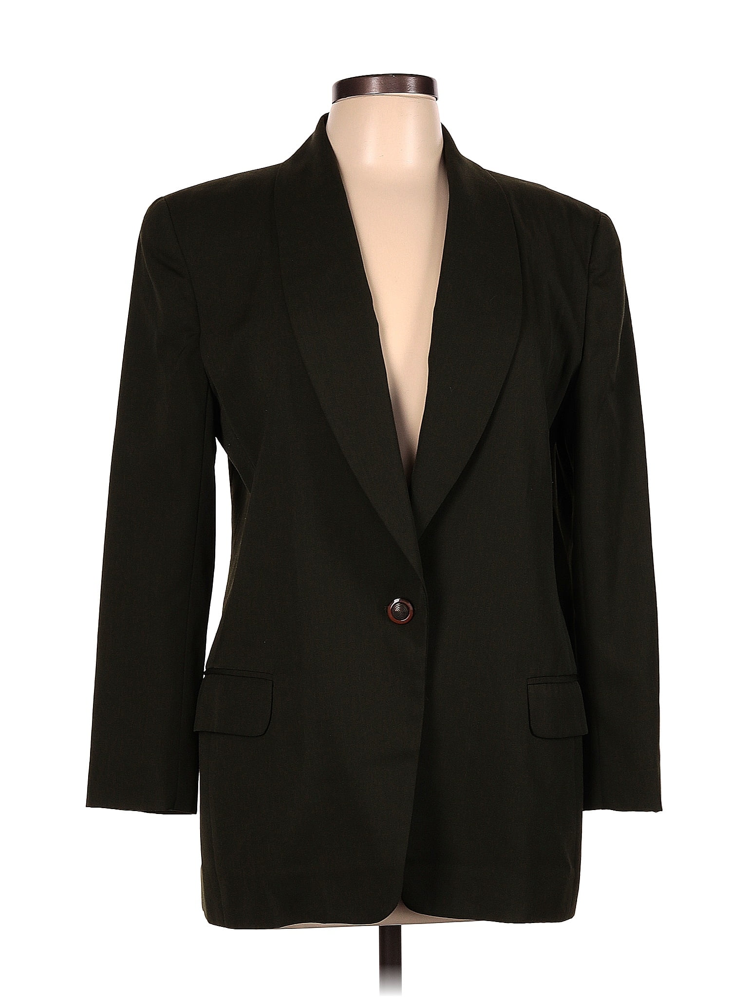 Rena Rowan for Saville Solid Black Blazer Size 12 (Petite) - 80% off ...
