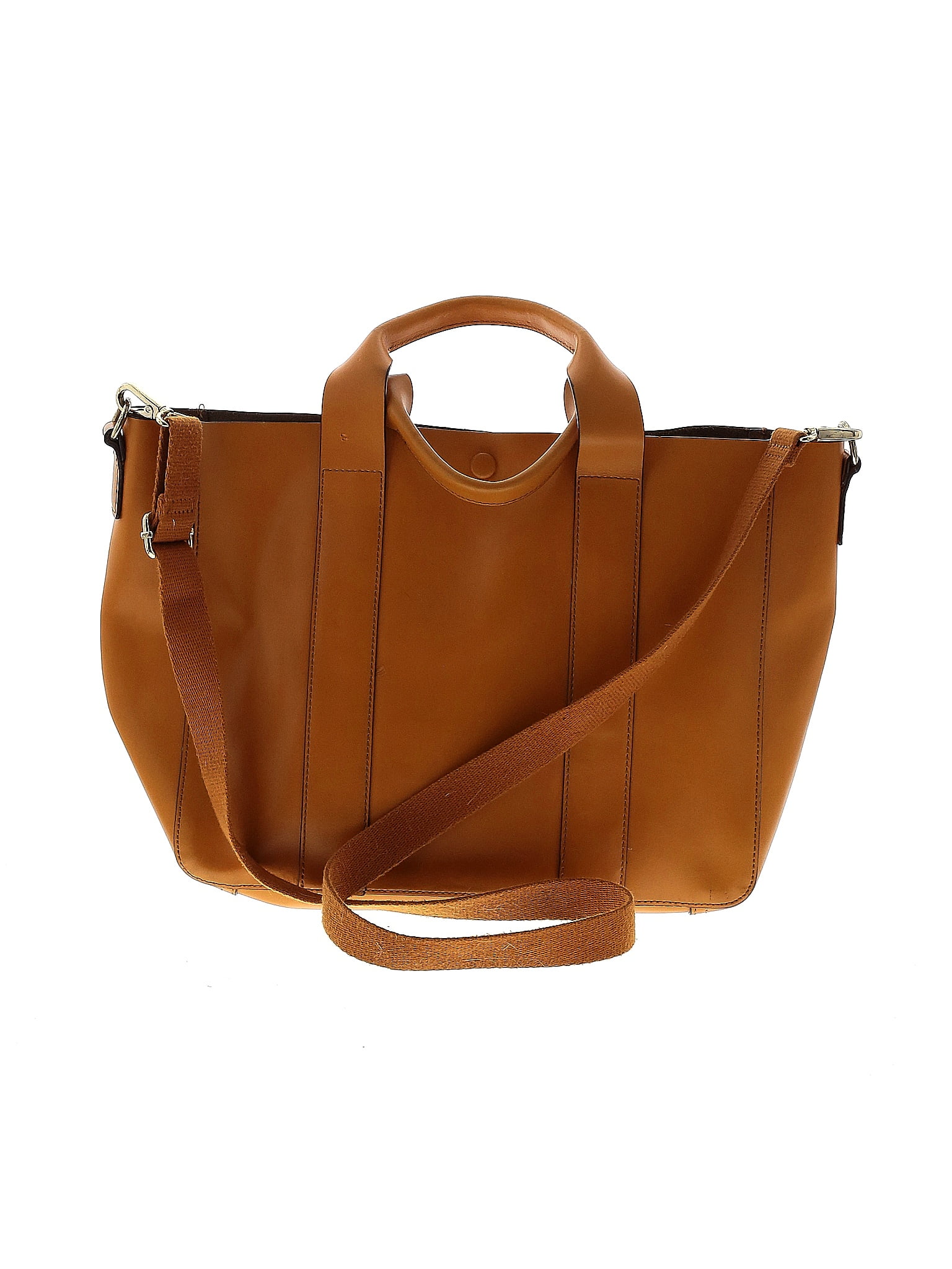 Gap 100% Leather Solid Brown Tan Leather Satchel One Size - 64% off ...